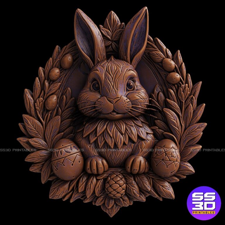 Easter Bunny Decor 3D STL - SS3DPRINTABLES