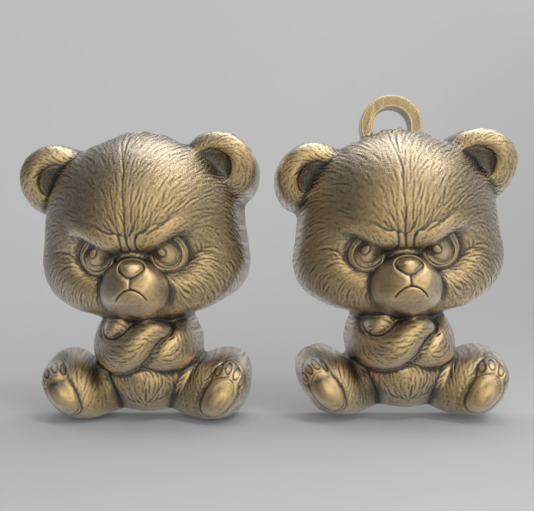 Angry Bear 3D Model - STL File for 3D Printing & CNC Engraving ...