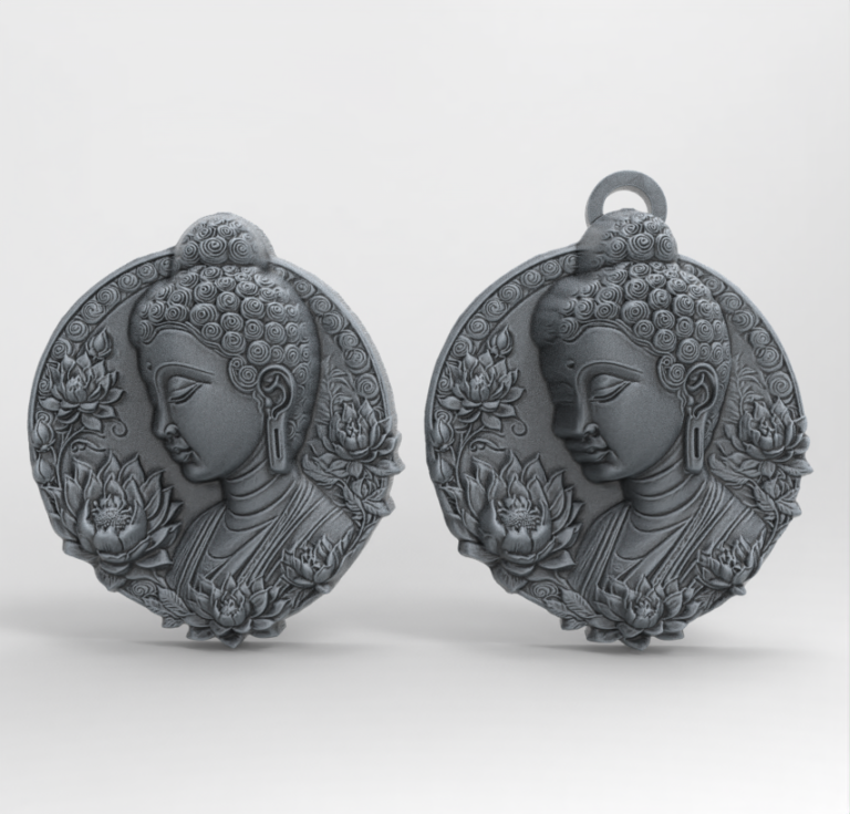 Buddha Pendant 3D Model - STL File for 3D Printing & CNC Engraving ...
