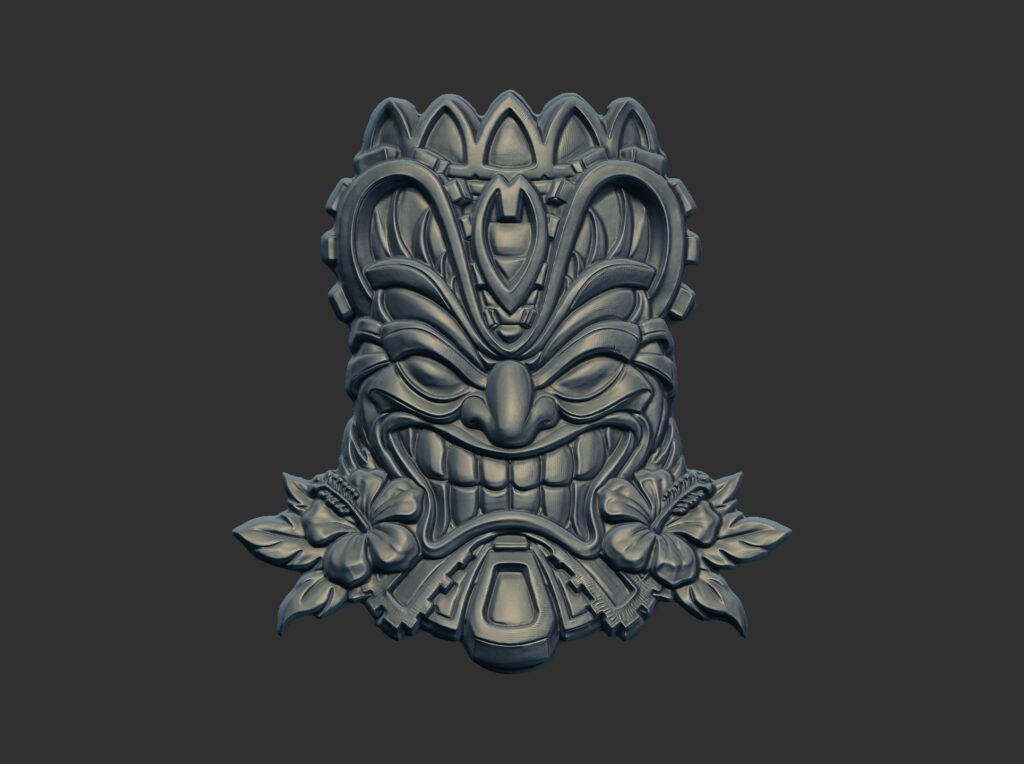 Intricate Polynesian Tiki Mask 3D Model - SS3DPRINTABLES